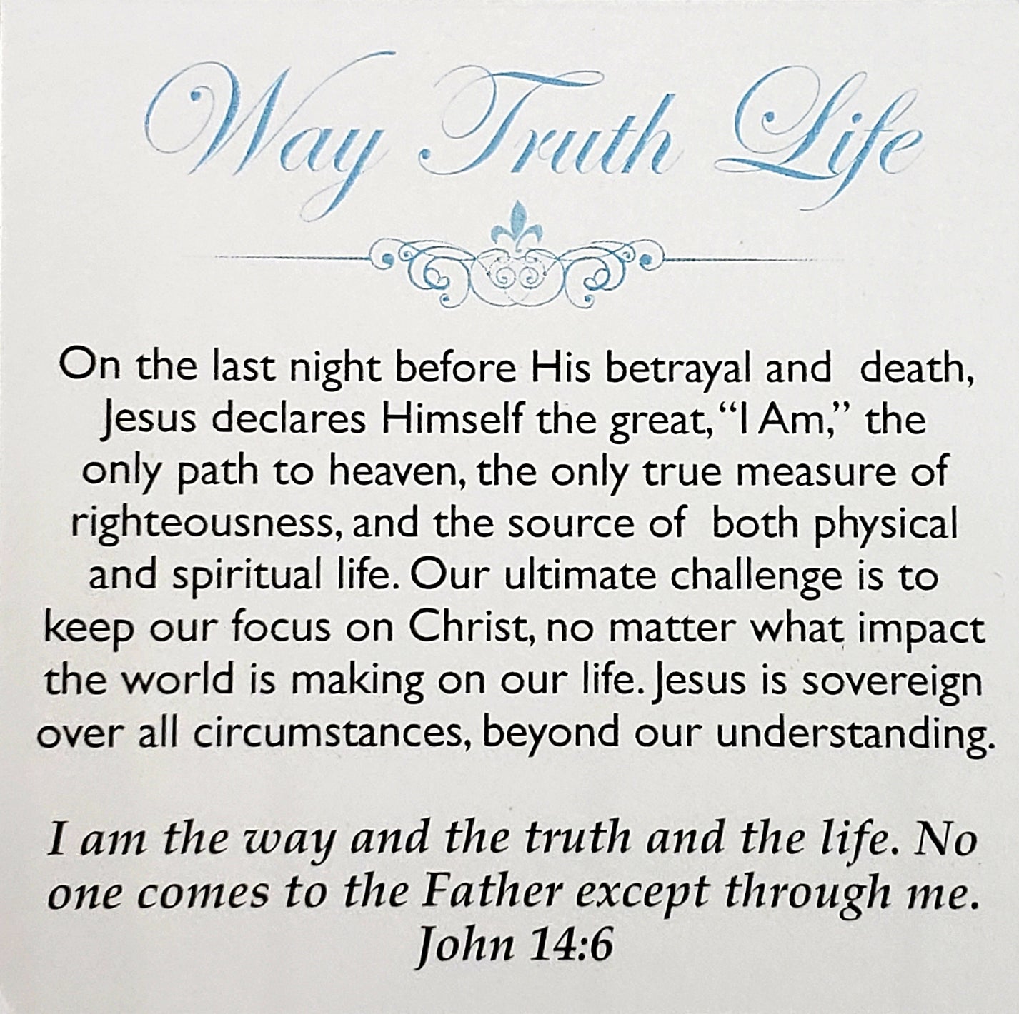 Way Truth Life – CB Jewelry